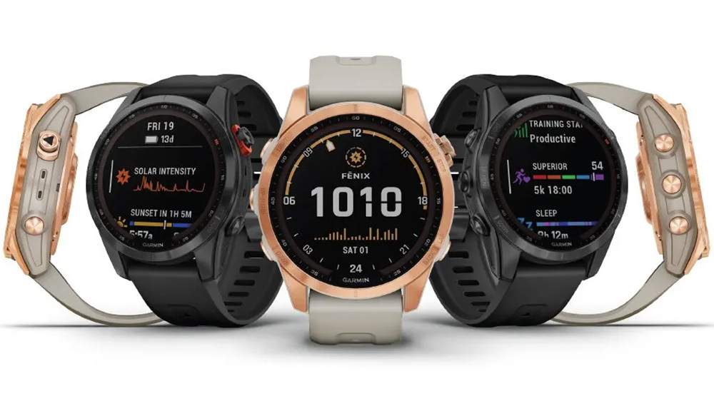 Garmin fénix 7S Solar Gray/Black Silicone Band | Planeo