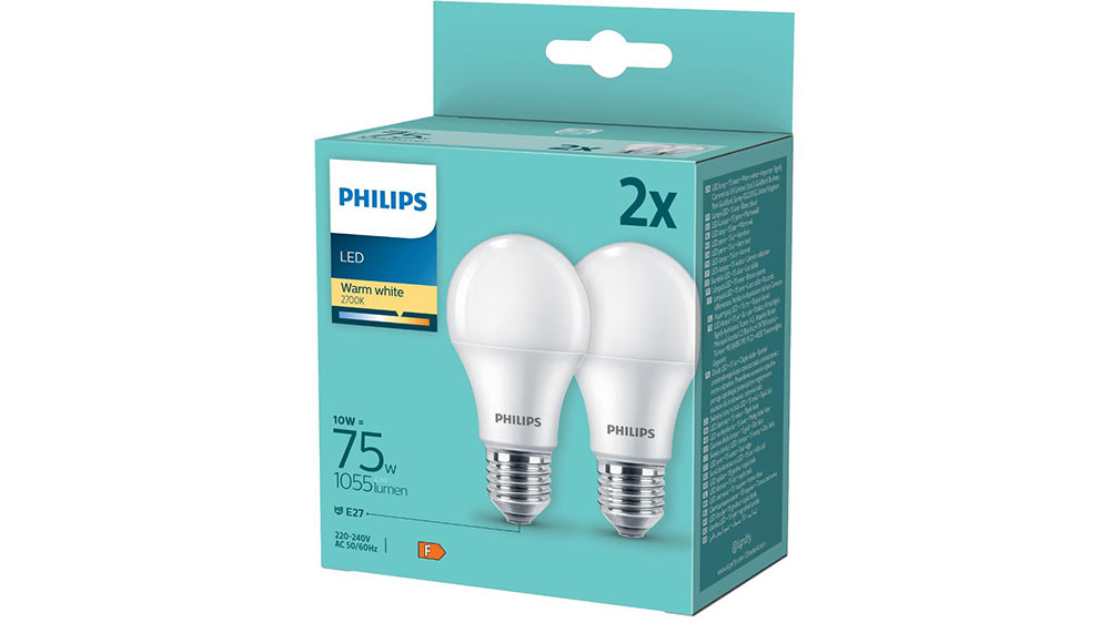 Philips LED 75W A60 E27 2700K 2pack | Planeo